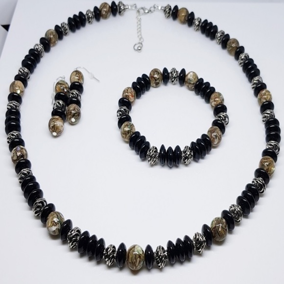 Handmade | Jewelry | Multi Colored Glass Marble Beaded Trio Set | Poshmark
